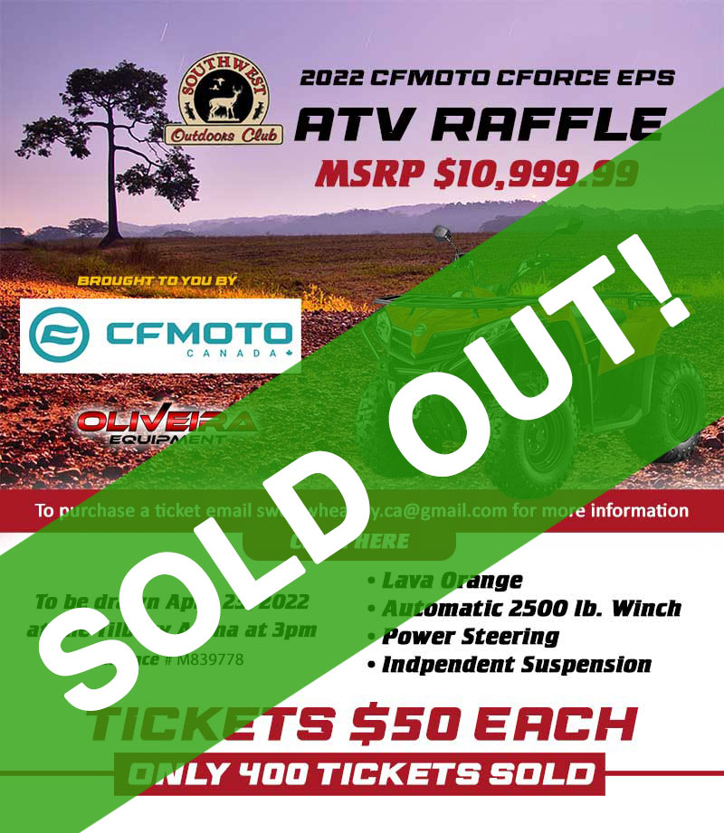 Southwest Outdoors Club - 2022 ATV Raffle